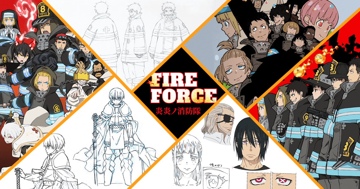 Fire Force: Arte Conceptual y Diseño de Personajes